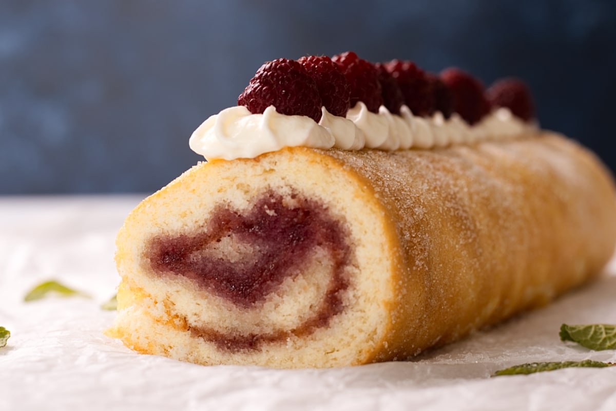 Hindbærroulade - Nem og lækker - Skal Vi Bage